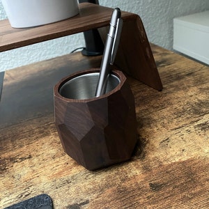 Wooden Pen Holder for Desk, Pencil Holder, Organizer for Pens Big ...