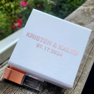 Custom USB Drive Rose Gold Crystal USB Flash Drive, Personalized USB ...