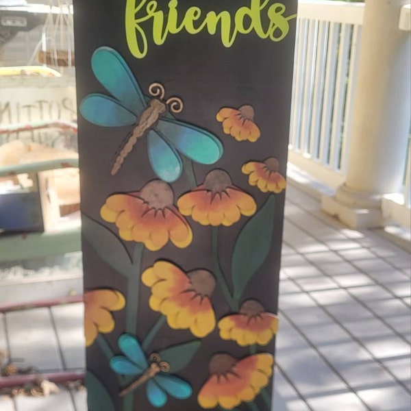 Dragonfly and Daisy DIY Porch Leaner, Spring Porch Leaner, Dragonfly ...