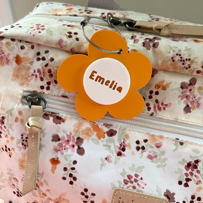 Daisy Bag Tag 3D Keychain Acrylic Name Tag Bag Tag Luggage Tag Diaper ...