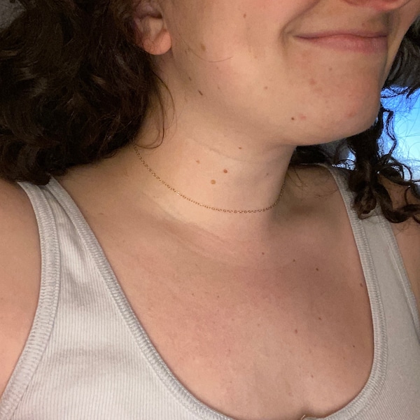 Whisper Chain • Gold, Silver, or Rose Gold - Simple Gold Chain Choker ...