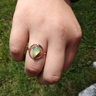 Angel Aura Quartz Handmade Ring Alternative Engagement Ring - Etsy