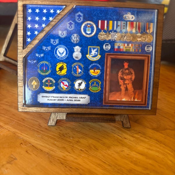 Mini Military Award Shadow Box | Gift | Ornament | Retirement | Holiday ...