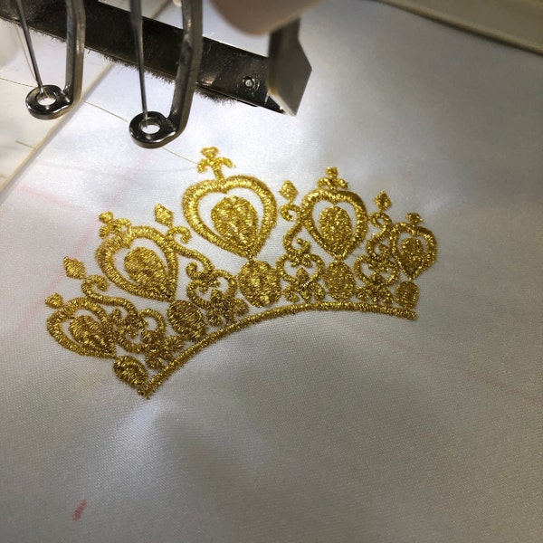 Crown Machine Embroidery Design. Tiara Embroidery Pattern. Pe/pes/hus ...