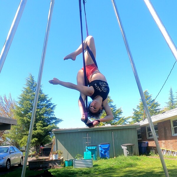 Aerial Loops Strap in Purple Velvet. Circus Loops for Aerial Gymnastics - Etsy