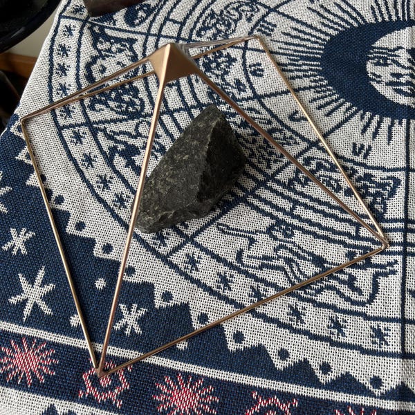 Copper Pyramid for Cleansing & Charging Crystals - Meditation - Gift ...