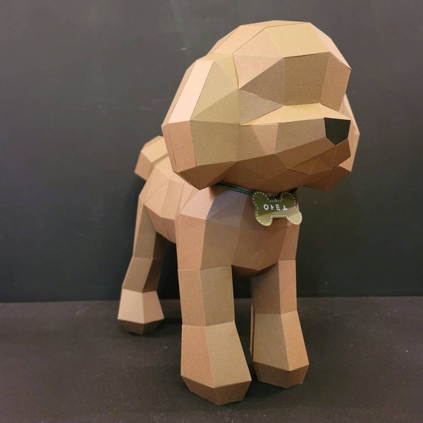 Poodle Paper Model ,papercraft , DIY , Low Poly , PDF Papercraft ...