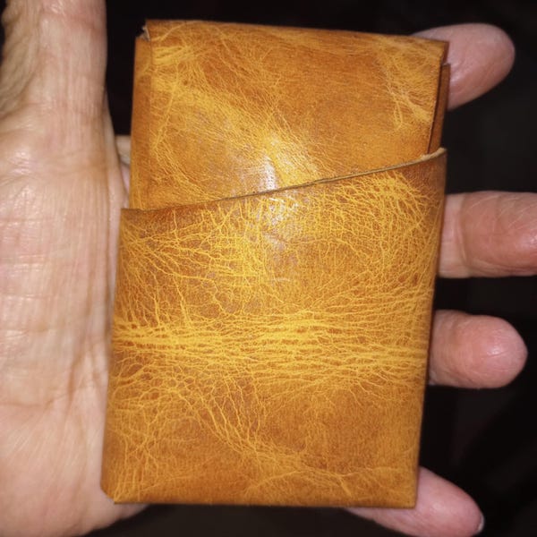 Stitchless Wallet PDF Pattern / No Sew Folded Leather Wallet Pattern ...