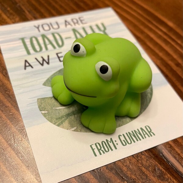 Frog Valentines Day Cards for Kids - Printable Toad-ally Valentine's ...