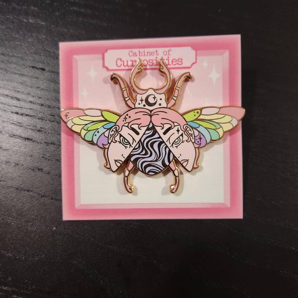 Crystallization Enamel Pin, Kawaii Anime Girl Lapel Pin, Cute Trippy ...