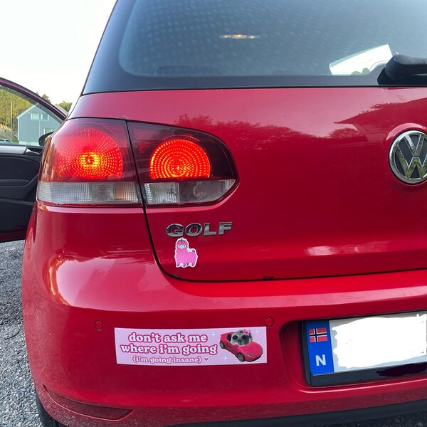 New Driver Pls Be Nice Sad Hamster Car Bumper Sticker Crying Funny Cute ...