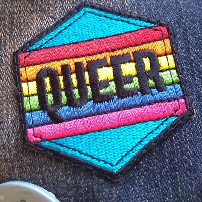 Queer Rainbow Iron on Patch LGBTQ Patch Queer Patch Pride Patch - Etsy
