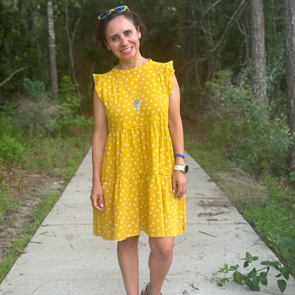 Tiered Dress Sewing Pattern for Women PDF | Summer Dress Pattern | Beginner Sewing Pattern ...