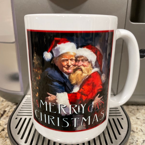 Trump & Santa Christmas Holiday Tree Ornament - Ceramic - 2 Shapes - Etsy