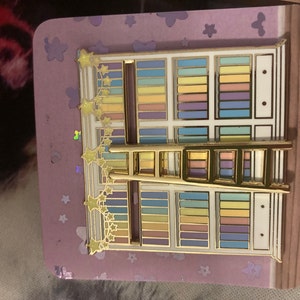 Rainbow Bookshelf Sliding Enamel Pin Book Lover Bibliophile - Etsy