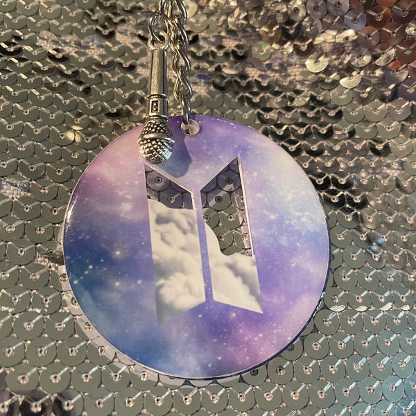 BTS Logo Keychain, BTS Bag Charm, Bts Logo Design, Handmade Bts Purse ...