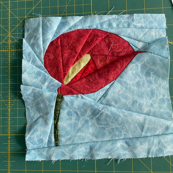 Anthurium, Tropical Flower, Foundation Paper Piecing Pattern (FPP ...