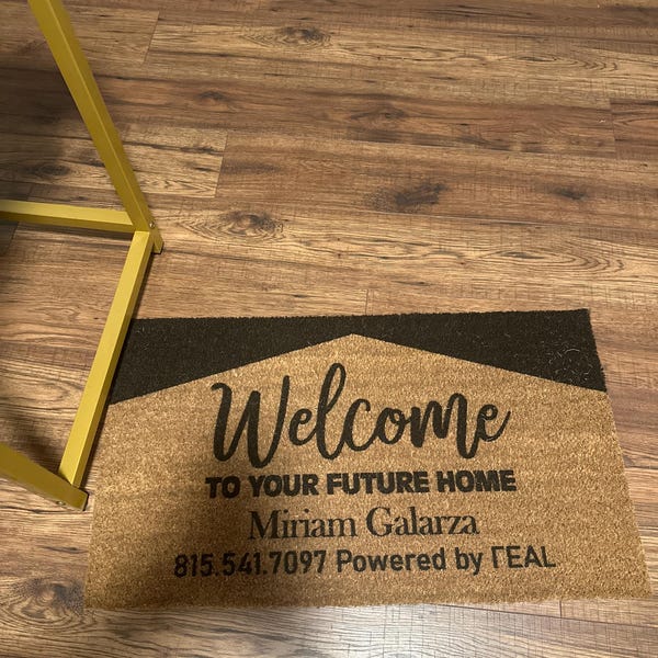 Personalized Realtor Custom Open House Doormat Realtor Doormat Business ...