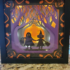 Light up Rustic Fall Sunset Shadow Box Farmhouse Style - Etsy