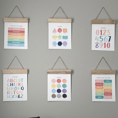 Homeschool Educational Posters Set Rainbow Classroom Decor - Etsy