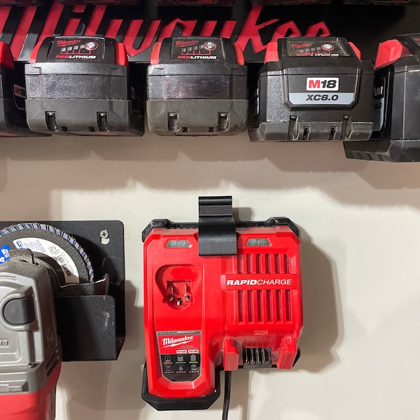 Wall Mount for Milwaukee M12 & M18 Charger 48-59-1812, 48-59-1808, 48 ...