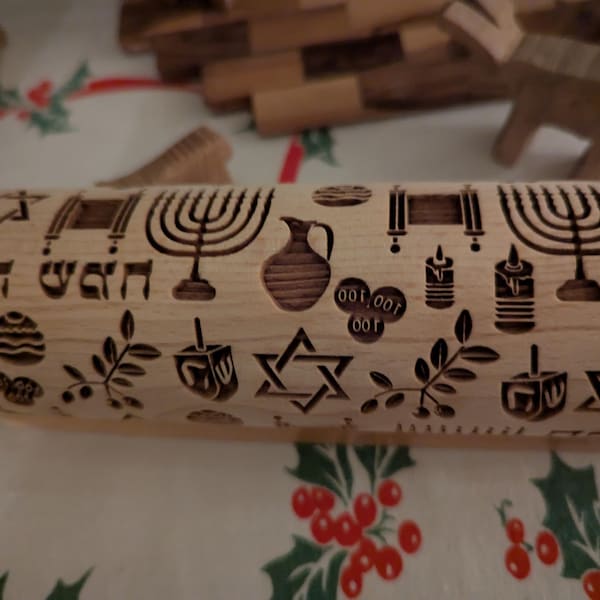 Mexican Folk Pattern - Mini Rolling Pin, Embossing Rolling Pin, Laser ...