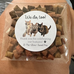 Customizable Pet Treat Wedding Favors Dog Cat Treat Bag From Our Pets ...