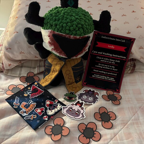 Leshy Plush Hand Made, Cult of the Lamb (COTL), Leshy Follower - Etsy