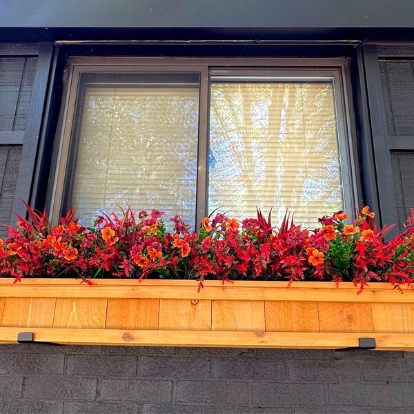 Angled Solid Cedar Planter Box Modern Style Planter Box Garden Box ...