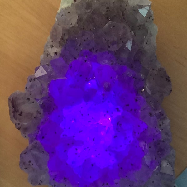 Amethyst Cluster Lamp: 8lb Crystal Lamp With LED Bulb - Etsy