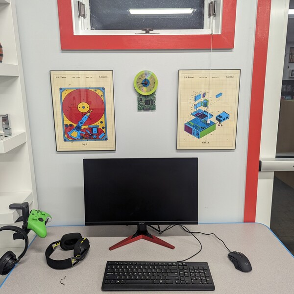 Vintage Punched Computer Punch Card on Mini CD on Circuit Board Clock ...