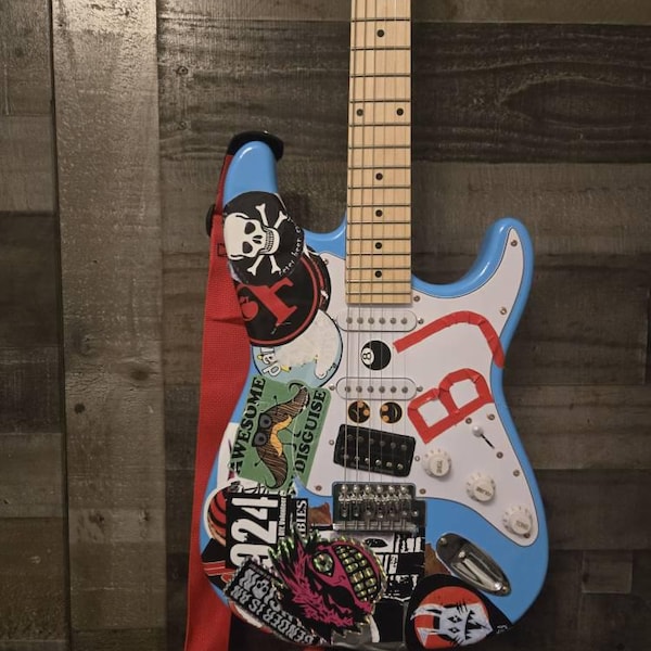DELUXE BJ Guitars Billie Joe Armstrong Green Day Blue Guitar - Etsy