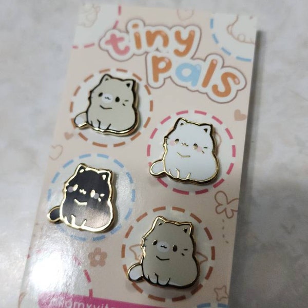 Cat 0.65 Tiny Pals Mini Enamel Pins Cute Animal Board Filler Adorable ...