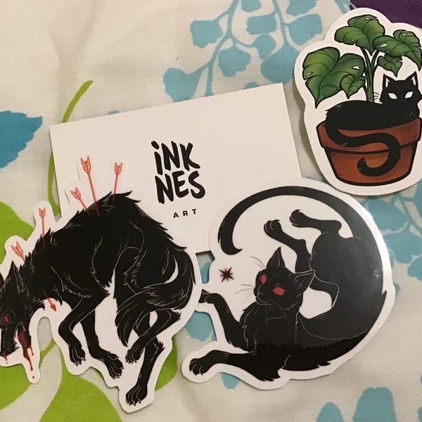 Black Wolf Chained | Red Background | Wolf Wall Art | Gothic Home Decor ...