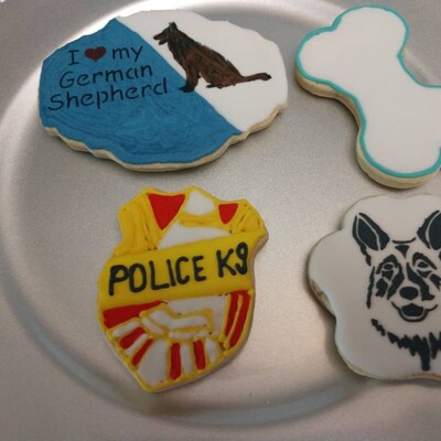 I LOVE MY GERMAN Shepherd Cookie Stencil designer Stencils 5 X 5 - Etsy