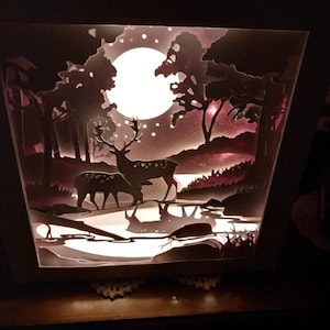 Forest Animals Lightbox SVG Paper Cut Template Ai Dinos Baby - Etsy