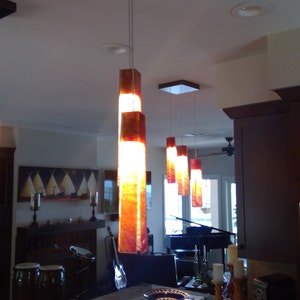 Sea Glass Kitchen Décor. Blown Glass Pendant Lights for - Etsy UK