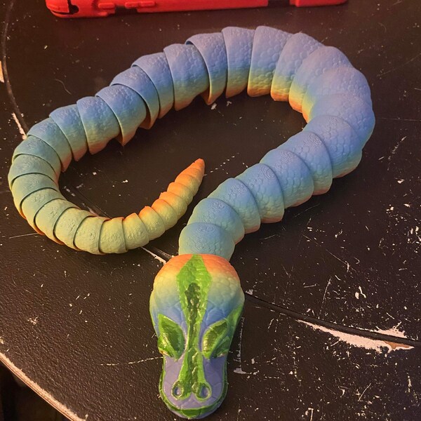 Ball Python Snake 3d Printing Snake Python Articulated Fidget Toy Hand ...