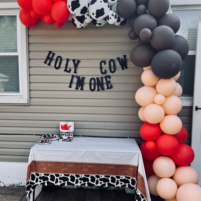 My First Rodeo Balloon Arch Western Theme, First Birthday, Red Bandana ...