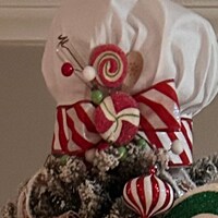 Chef Hat Christmas Tree Topper: Peppermint Bakery Theme - Etsy UK