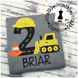 Construction Birthday Numbers. 4x4 5x7 Digital Applique Embroidery ...