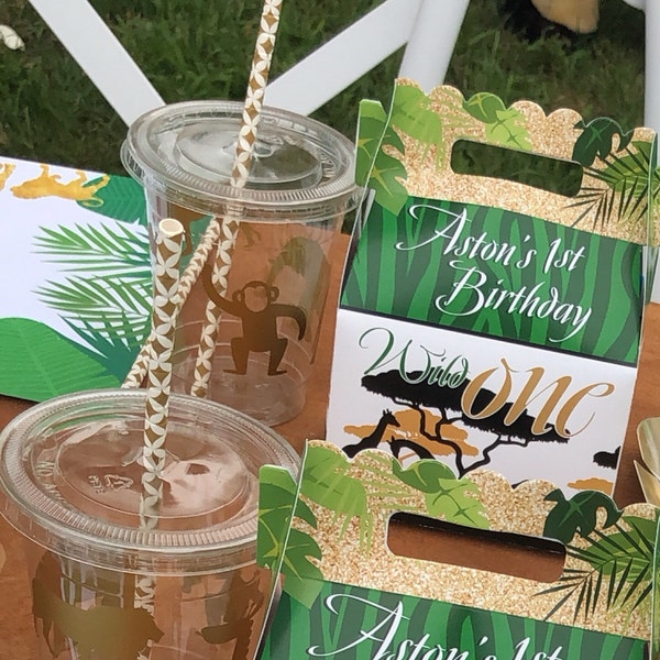 Safari Cups, Jungle Cups, Plastic Cups, Safari Party, Jungle Birthday ...