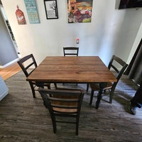 Square Small Farmhouse Table, Rustic Table, Small Dining Set with ...