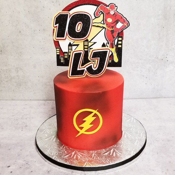 Flash Party Cake Topper, Flash Cake Topper, Flash Centerpiece, Flash ...