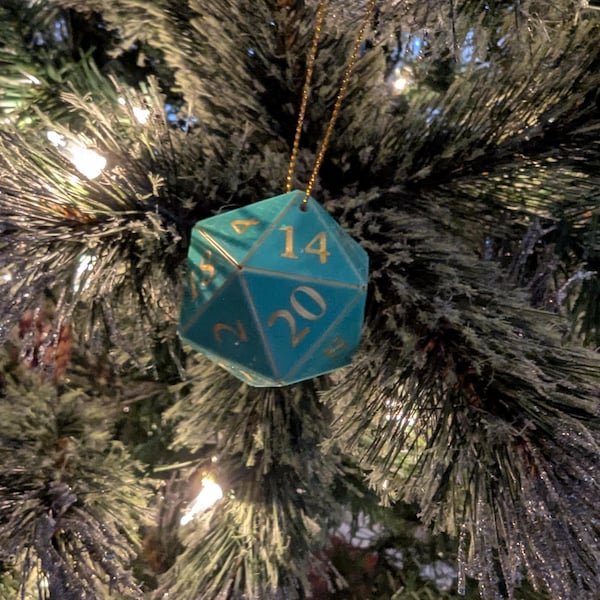 D20 Ornament [pick Your Colors, 2" Holographic] - Hanging Dnd Charm ...