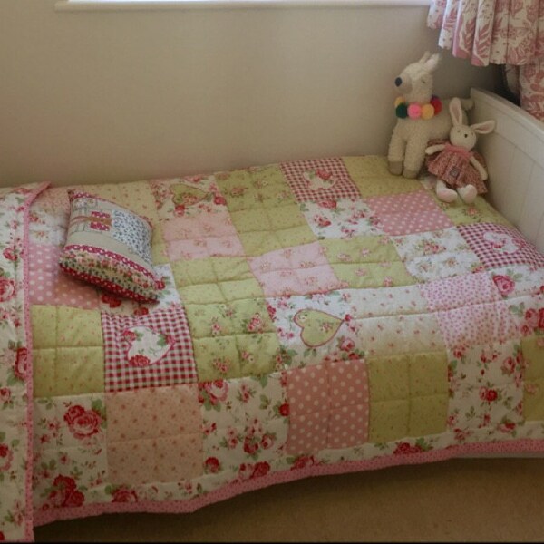 Handmade Patchwork Baby Cot Quilt With Beatrix Potter Fabric - Etsy