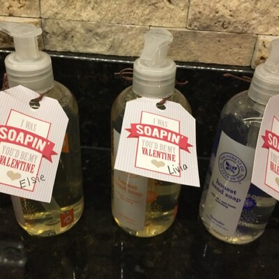 Valentines Printable I Was Soapin' You'd Be My Valentine Valentine's ...