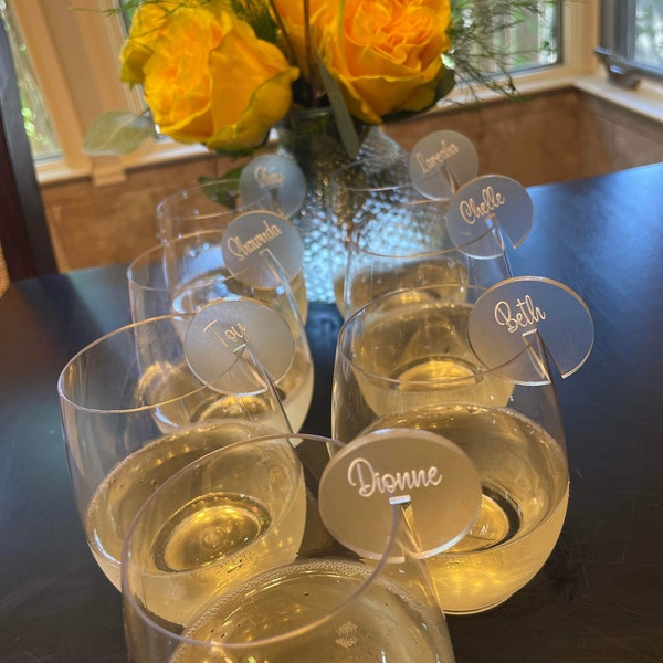 Personalized Beverage Markers Set of 6 | Custom Drink Label | Engraved ...