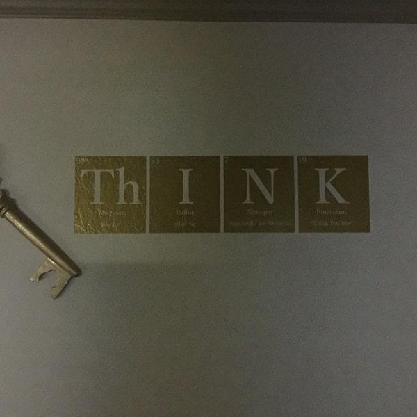 Think""with Quote"" Periodic Table Elements Vinyl Wall Decal Sticker ...
