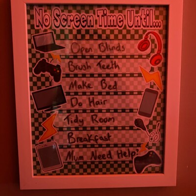 Morning and Evening, Daily Routine Chart, Kids Agenda, Golden Magnet ...